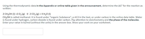 Solved Using The Thermodynamic Data In The Appendix Or Chegg