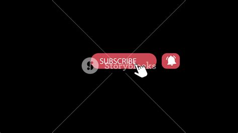 Subscribe, Reminder and Like Button animation motion graphics video transparent background with ...