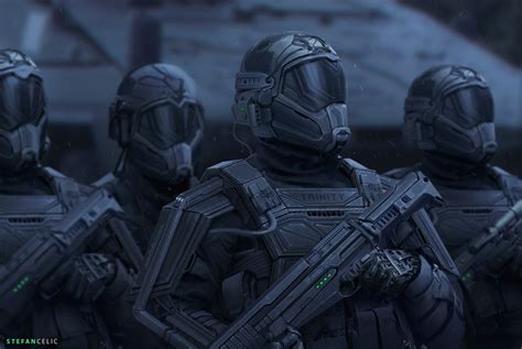 Futuristic Soldier Drawings
