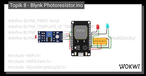 Topik 8 Blynk Photoresistor Ino Copy Wokwi ESP32 STM32 Arduino Simulator