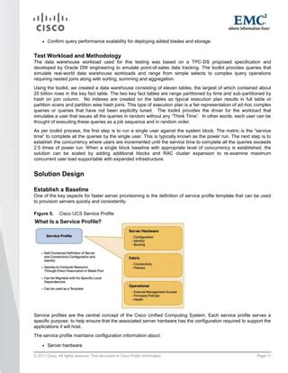 Data Warehouse Scalability Using Cisco Unified Computing System And Oracle Real Application