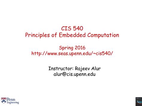 Lecture Slides Lectures 9 14 Principles Of Embedded Computation