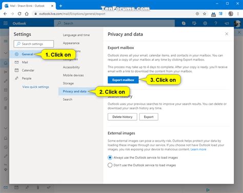 How To Export Copy Of Mailbox From Outlook Com Tutorials