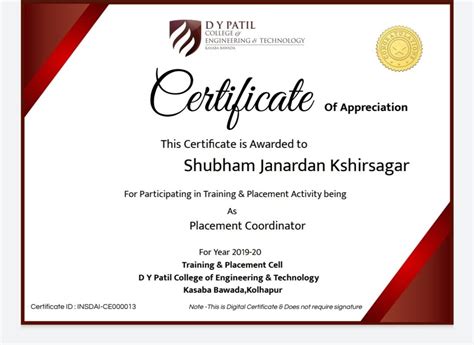 Placementcoordinator Shubham Kshirsagar