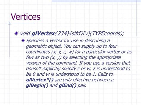 Ppt Intro To Opengl Vertices And Drawing Powerpoint Presentation Free Download Id 300854