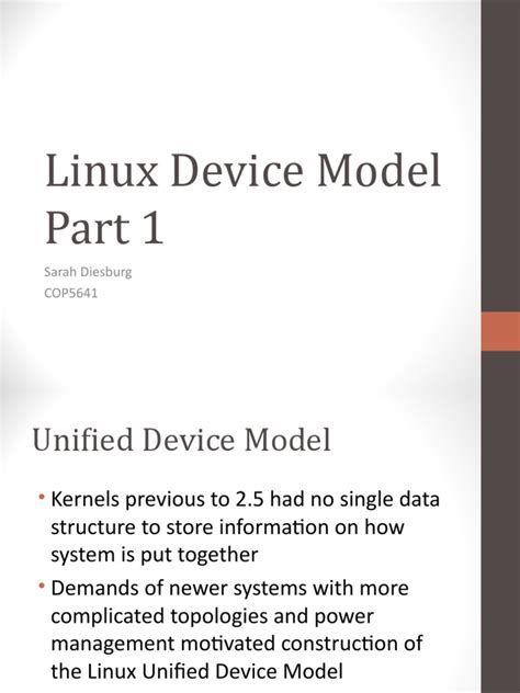 Linux Device Model Pdf Object Computer Science Kernel