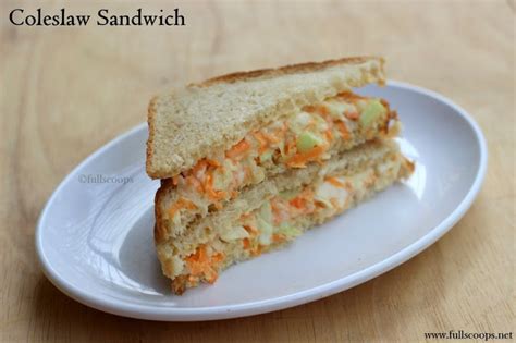Coleslaw Sandwich ~ Full Scoops A Food Blog With Easysimple And Tasty