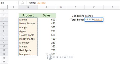 How To Use SUMIF In Google Sheets With Examples OfficeWheel