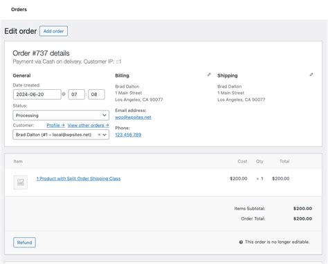how to split orders in woocommerce