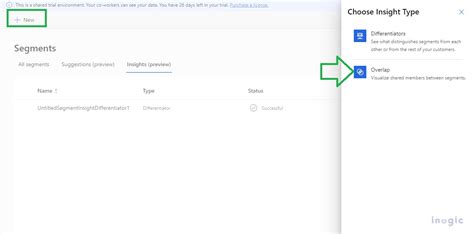 Segment Insights Preview Feature Using Differentiator And Overlap