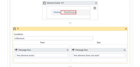 element exists activity in combination with if activity help