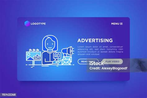 광고 개념 여성은 빌보드 이메일 및 소셜 미디어에 광고를 제공 합니다 얇은 라인 아이콘 스트리트 광고 신문 잡지 제품 홍보 지역 타겟팅 벡터 일러스트 레이 션 웹 페이지