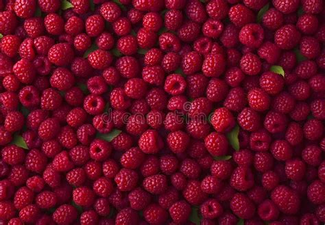 Fresh Raspberry Pattern Background Texture Stock Illustration