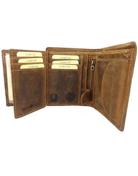 Luxe Leren Heren Portemonnee Hoog Model Greenburry Rfid Beschermd Barneys Leather