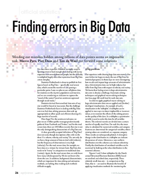 Pdf Finding Errors In Big Data Marco Puts