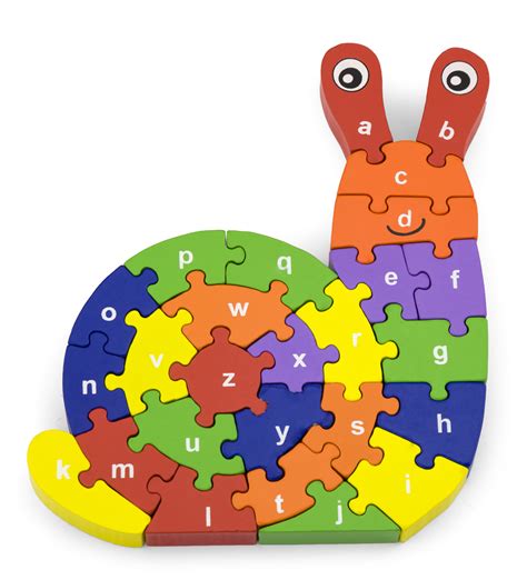 Развивающий пазл алфавит Улитка от Viga Toys - купить в интернет ...