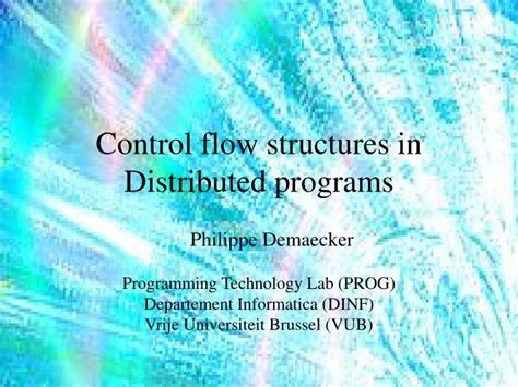 ppt control flow structures in distributed programs powerpoint