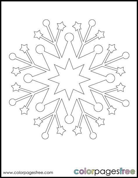 Free Printable Snowflake Coloring Page