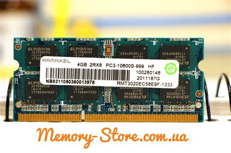 Оперативная память для ноутбука Ramaxel DDR3 4GB PC3-10600S PC3-12800s ...