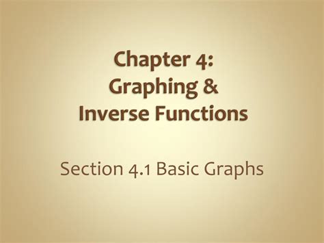 PPT Chapter Graphing Inverse Functions PowerPoint Presentation ID