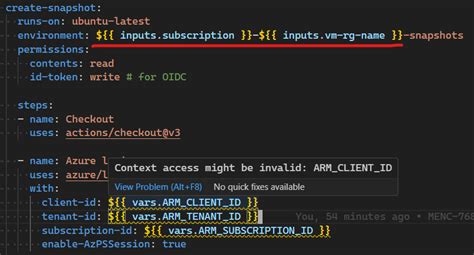 Context Access Might Be Invalid Warning Thrown For Repository Variables And Secrets · Issue
