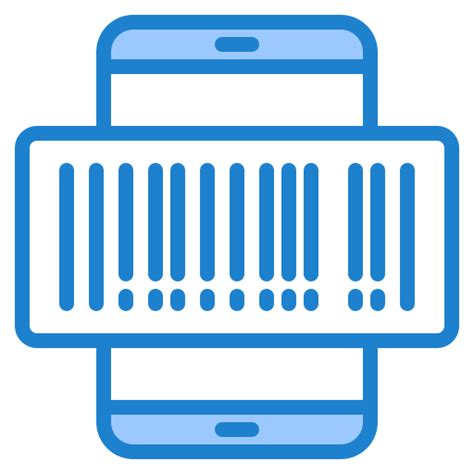 Bar Code Scanner Srip Blue Icon