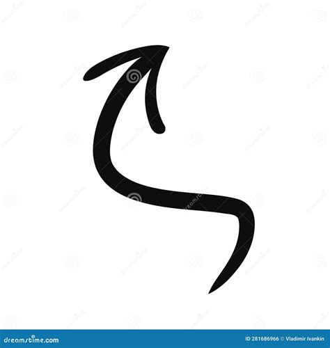 Arrow Hand Draw Dynamic Vector Style Stock Vector Illustration Of Curve Drawing