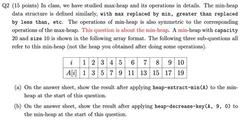 Solved 22 15 Points In Class We Have Studied Max Heap And Solved 22 15 Points In Class We Have Studied Max Heap And