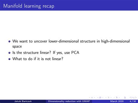 Dimensionality Reduction With UMAP PDF