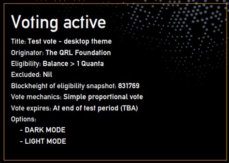 Decentralized On Chain Voting Enters Public Testing