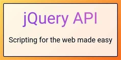 Jquery Api Api Details