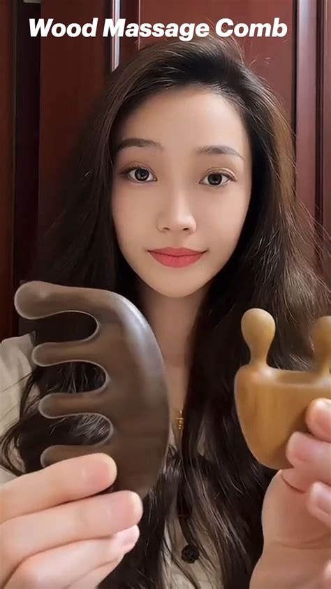 Jozlynn Wood Massage Comb Head Scalp Comb Portable Wood Five Tooth Meridians Comb Head Scalp