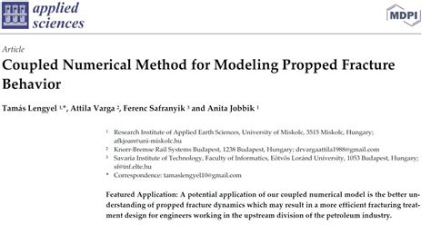 Coupled Numerical Method For Modeling Propped Fracture Behavior
