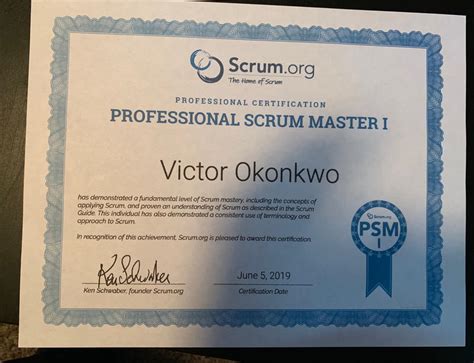 Victor Okonkwo On Linkedin I Am Now A Professional Scrum Master