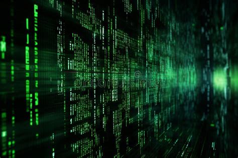 digital frenzy immersive matrix of code and color generative ai stock