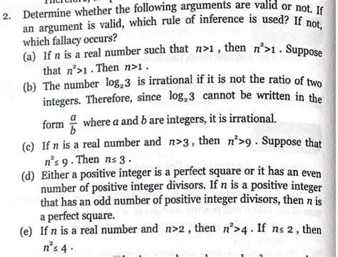 determine whether the following arguments are valid or not if which