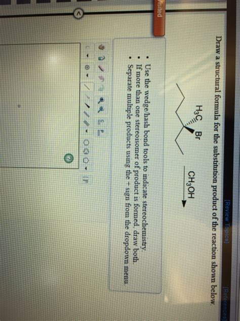 Solved Draw a structural formula for the substitution | Chegg.com