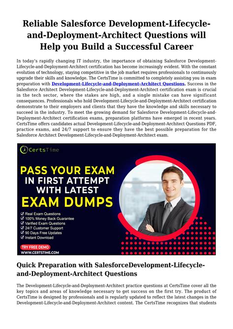 Secure High Grades Using Salesforce Development Lifecycle And Deployment Architect Questions By
