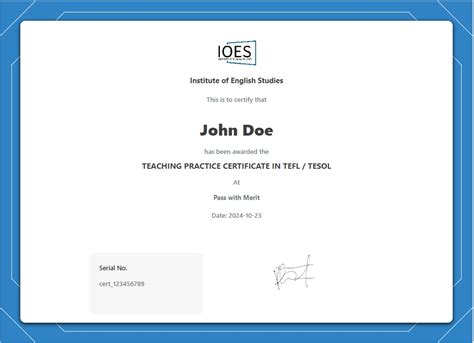 Teaching Practice Certificate In Tefl Tesol Institute Of English