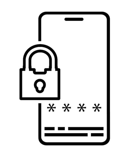 Premium Vector Icon Smartphone With Padlock And Password Entry Window