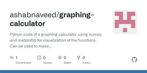 Github Ashabnaveed Graphing Calculator Python Code Of A Graphing Calculator Using Numpy And