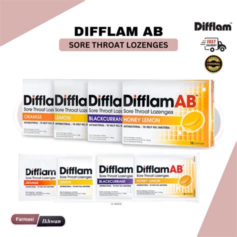 Difflam AB Lozenges For Sore Throat 6pcs Lazada