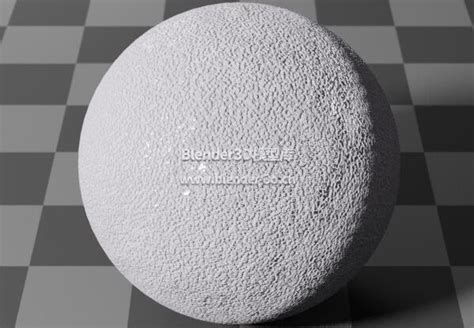 白色聚苯乙烯塑料贴图 Blender材质球纹理贴图模型下载 Blender3d模型库