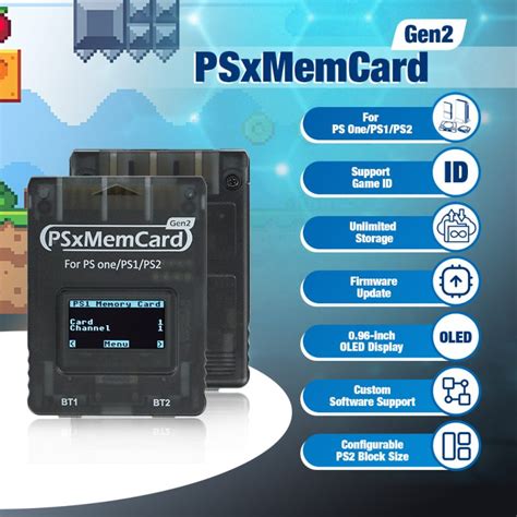 Psxmemcard PS1 Memory Card With 512MB MicroSD Card Bitfunx