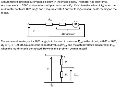 [solved] A Multimeter Set To Measure Voltage Is Show In The