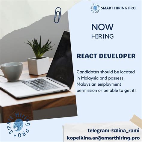 Smart Hiring Pro On Linkedin Vacancy Typescript React Kualalumpur