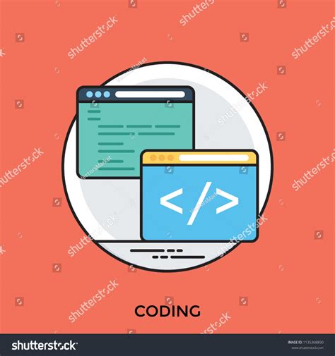 Two Computer Screens Coding Hypertext Stock Vector Royalty Free 1135368890 Shutterstock