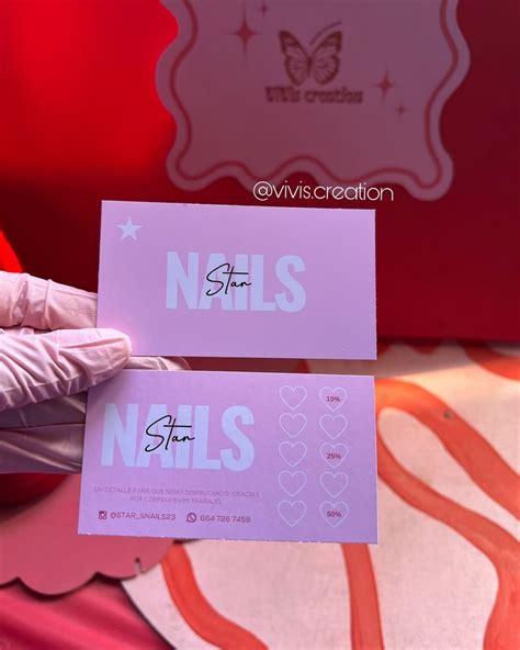 Tarjetas De Fidelidad Para Clientes Uñas Tarjeta De Lealtad Uñas