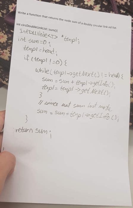 Data Structures Doubly Circular Linked List Need Help Understanding Exercise Answer Line L