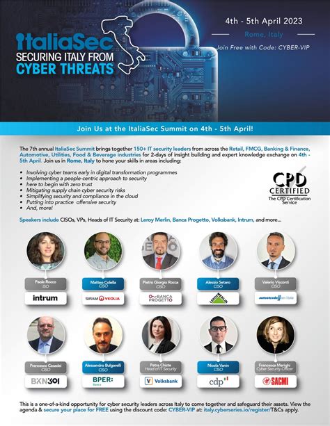 Cyber Series Regional Cyber Security Events On Linkedin Italiasec Cybersecurity